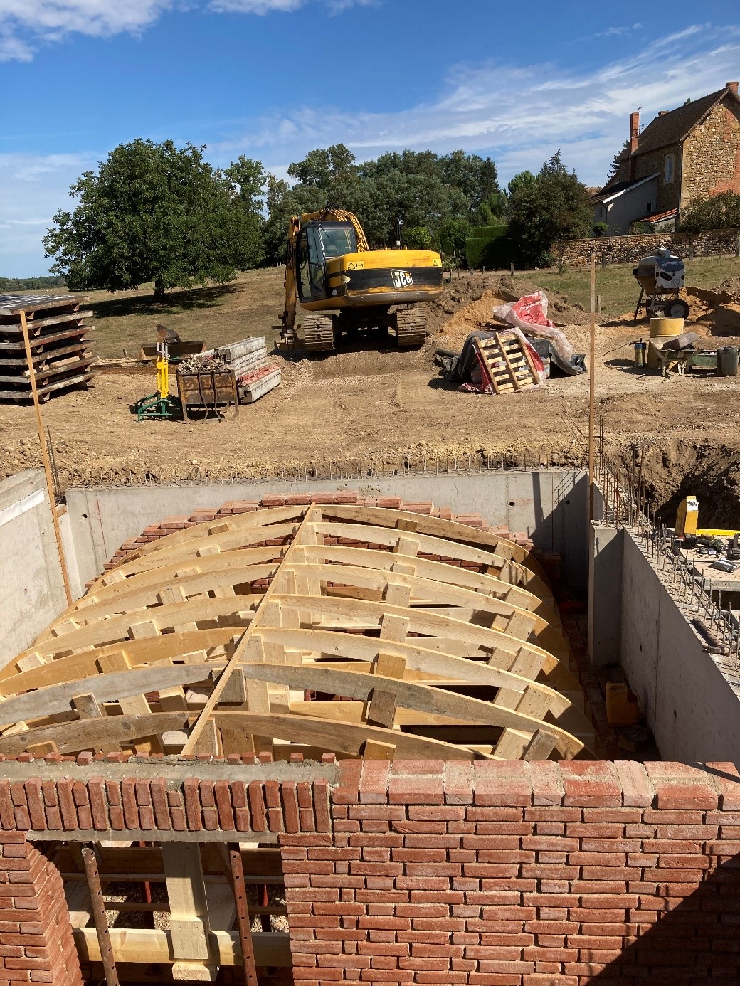 Construction d’une cave voutée en brique à Baugy 71 – S.A.R.L DUCROT